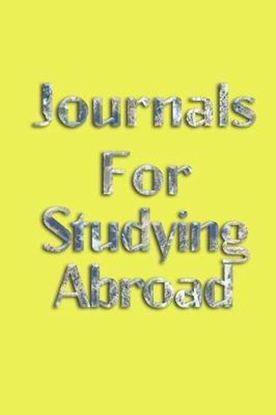 Journals for Studying Abroad | bol.com