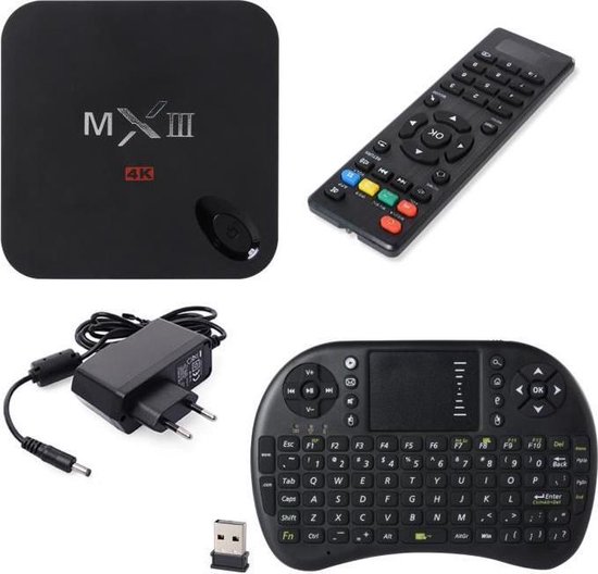 MX3 Android TV Box inclusief Rii i8 MINI draadloos Toetsenbord | bol.com