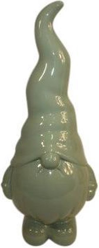 Beeld Lounge kabouter Gnome 77 munt groen glossy fiberstone | bol.com