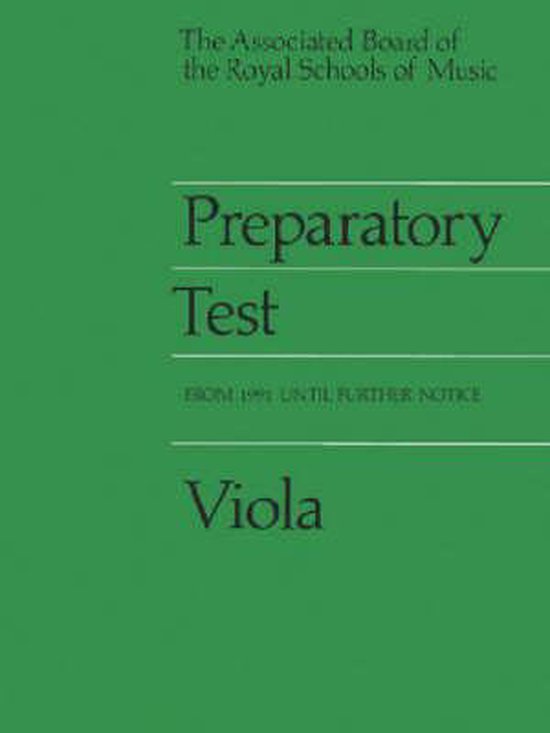 Preparatory Test for Viola | 9781854725660 | Boeken | bol.com