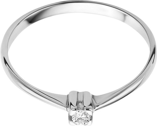 Majestine 9 Karaat Solitair Ring Witgoud (375) met Diamant 0.05ct maat ... Majestine 9 Karaat Solitair Ring Witgoud (375) met Diamant 0.05ct maat ...