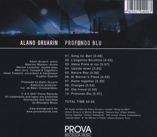 Profondo Blu, Alano Gruarin | CD (album) | Muziek | bol