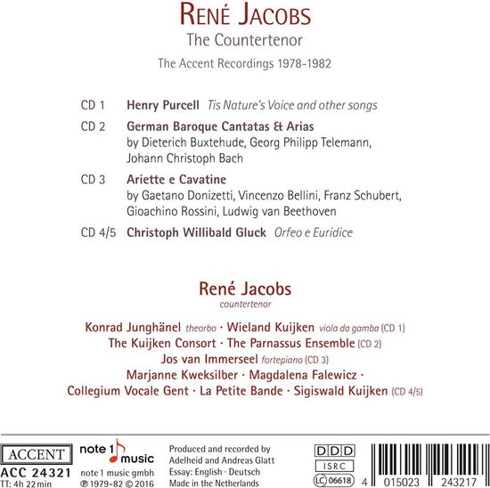 René Jacobs, Konrad Junghanel, The Parnassus Ensemble - The ...