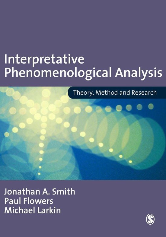 Interpretative Phenomenological Analysis (ebook), Professor Jonathan A ...