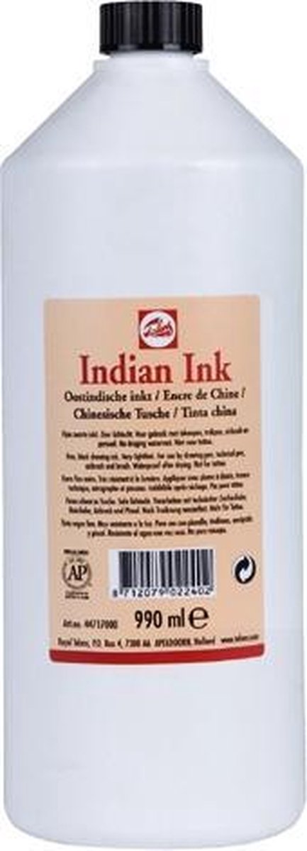 Talens Oost-Indische inkt flacon 990 ml | bol.com