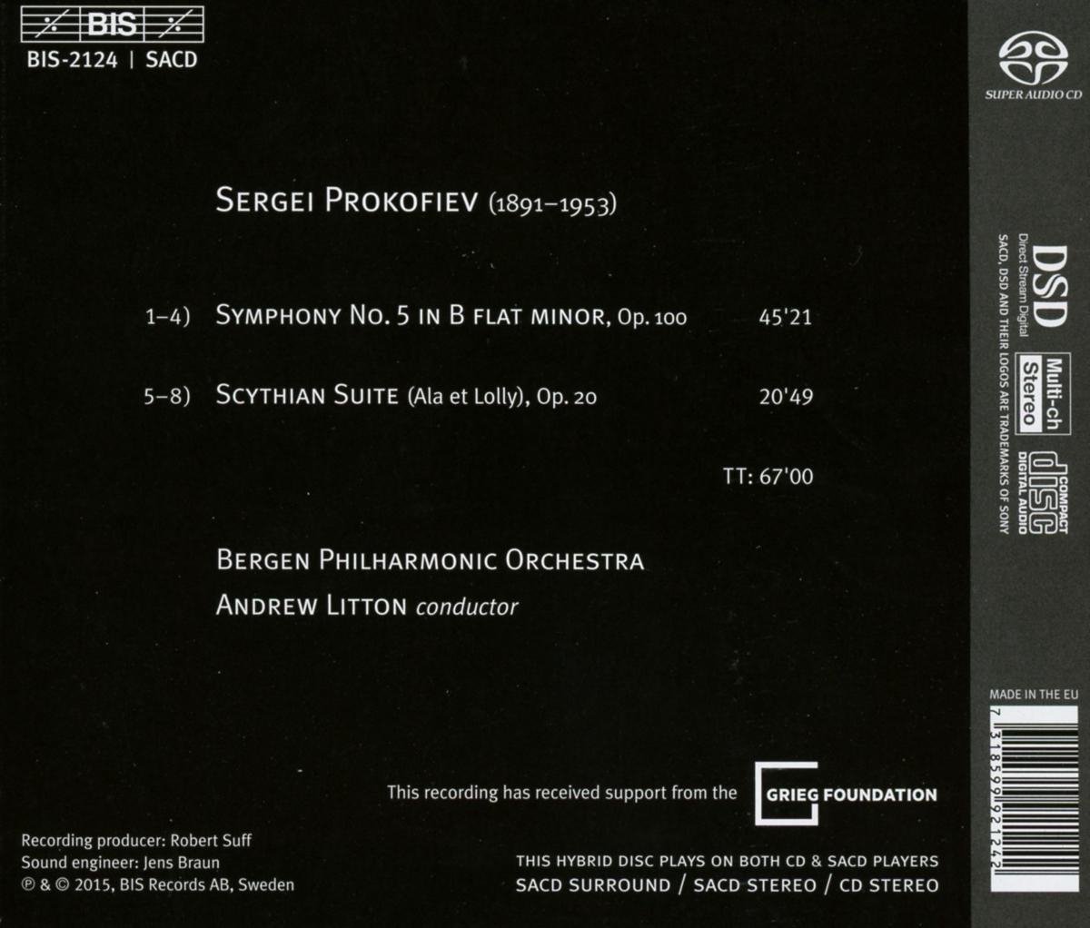 Bergen Philharmonic Orchestra, Andrew Litton - Prokofiev: Symphony No.5 ...