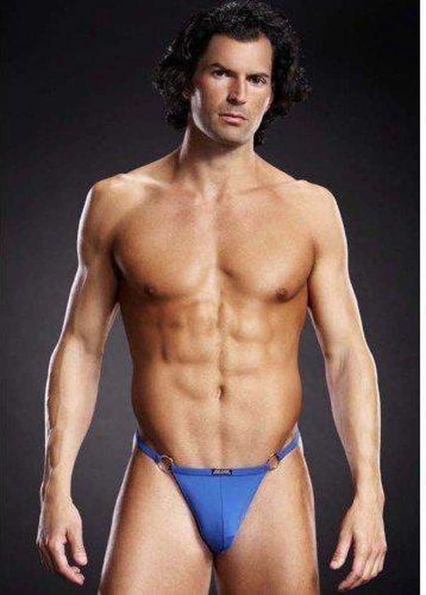 V-string Blauw met Metalen Ringen | bol