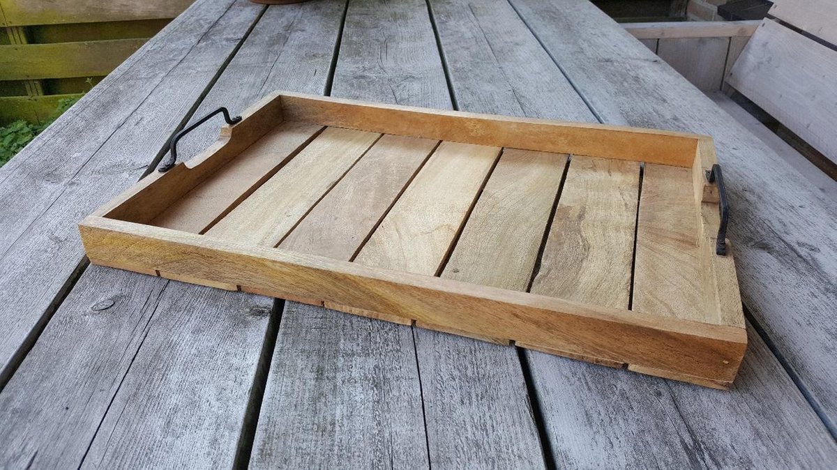 Dienblad - Hout - Rechthoek - 57 x 38 x 4 cm - Varios | bol