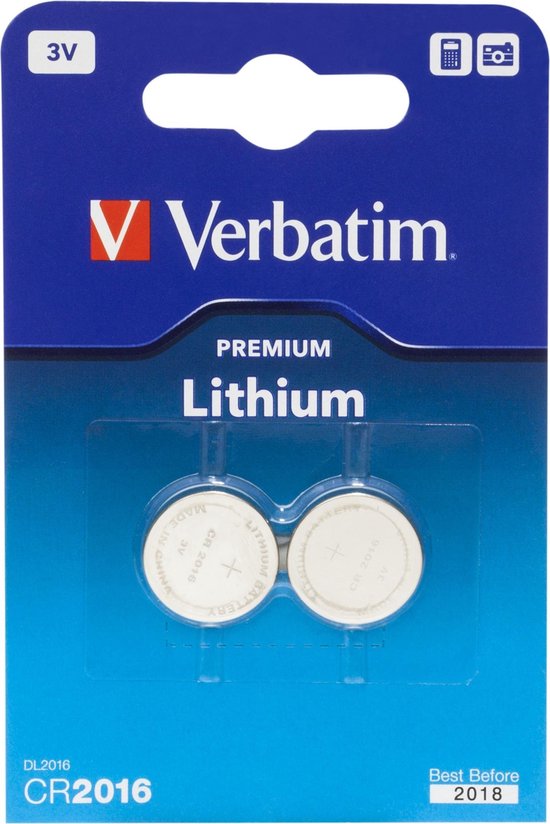 Verbatim Lithium-knoopcel batterijen CR2016 | bol