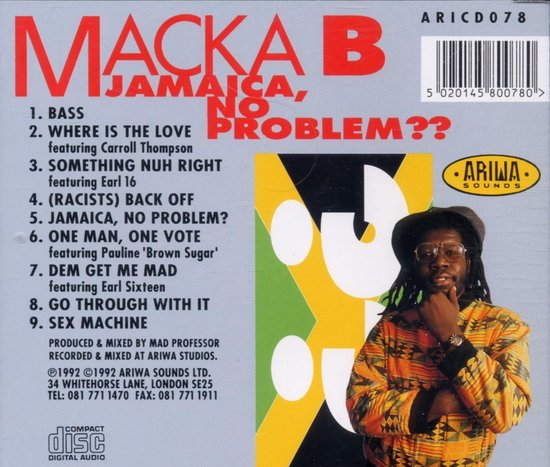 Macka B - Jamaica, No Problem?? (CD), Macka B | CD (album) | Muziek | bol
