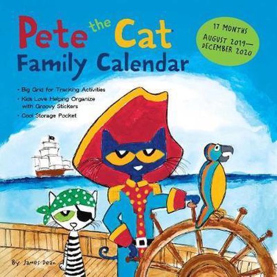 Pete the Cat 2019-2020 17-Month Family Square Wall Calendar, James Dean ...