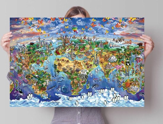 Wereldwonderen op de wereld - Poster 91.5 x 61 cm | bol.com