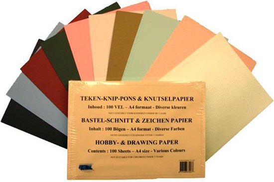 3 Pakken Knutsel-Knip en Teken Papier - Totaal 300 A4 Vellen | bol.com
