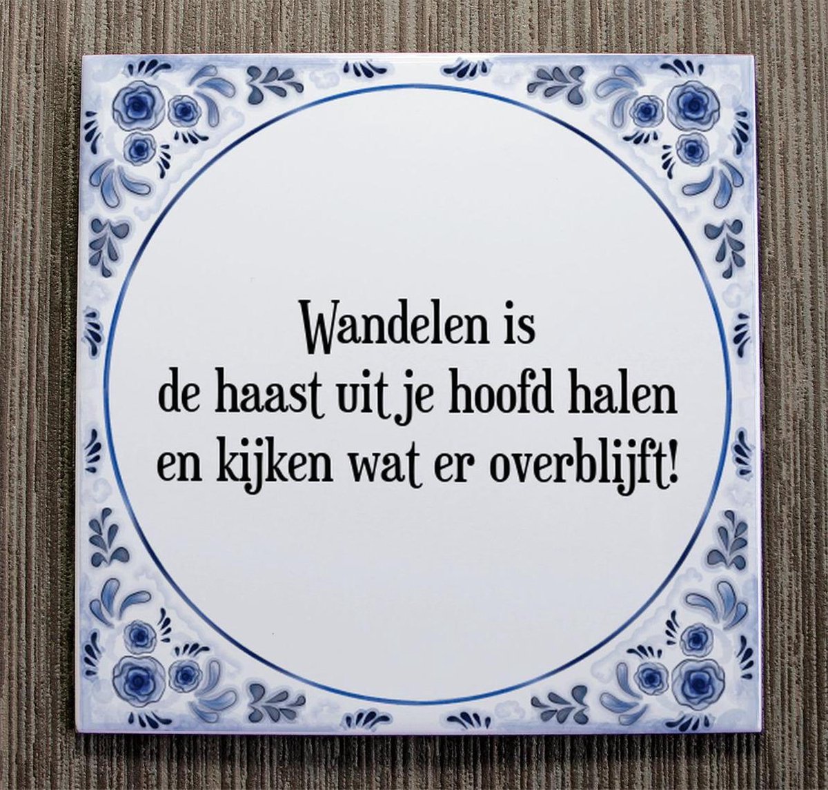 Tegeltje met Spreuk (Tegeltjeswijsheid): Wandelen is de haast uit je hoofd halen en... | bol.com