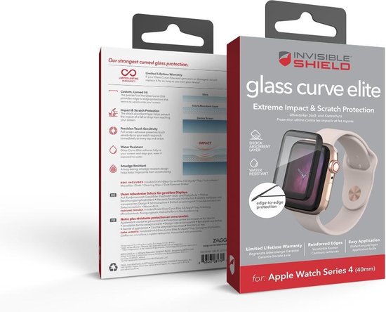 Invisible Shield Glass Curve AW 40mm Series 4 | bol