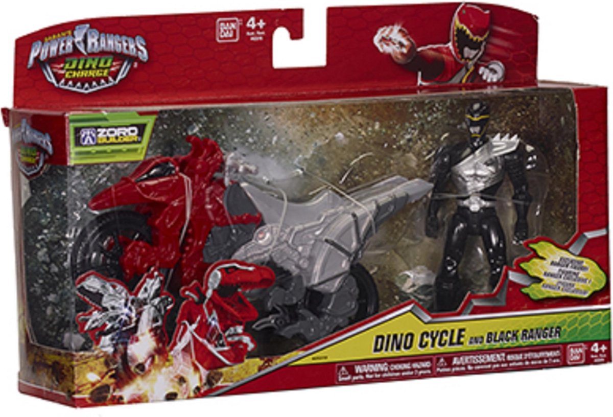 Power Rangers Raptor Motor met Figuur - 12 cm - Zwart | bol.com