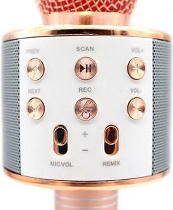 Karaoke microphone Draadloos Rosé Goud, Bluetooth Microphone | bol.com