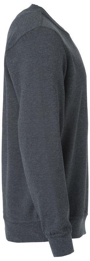 Clique Basic Roundneck 021030 - Antraciet Melange - S | bol