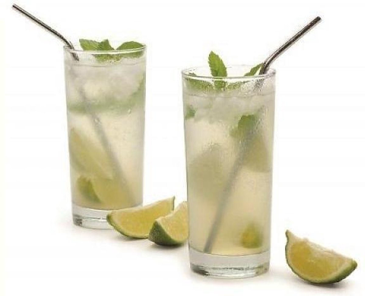 ForDig - RVS drinkrietje 8 stuks - Rietje - Cocktail rietje - Smoothie ...