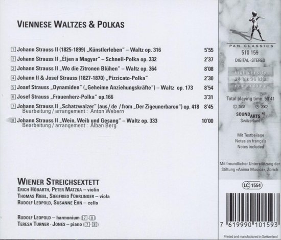 Wiener Streichsextett - Wiener Walzer & Polkas In Berbeitungen Von ...