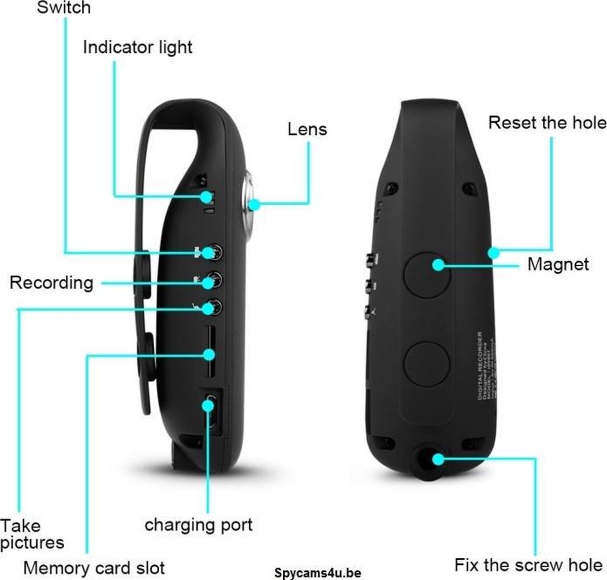 bol.com | Knoopcamera Full HD 1080P - Knoop camera 1080P - spy camera ...