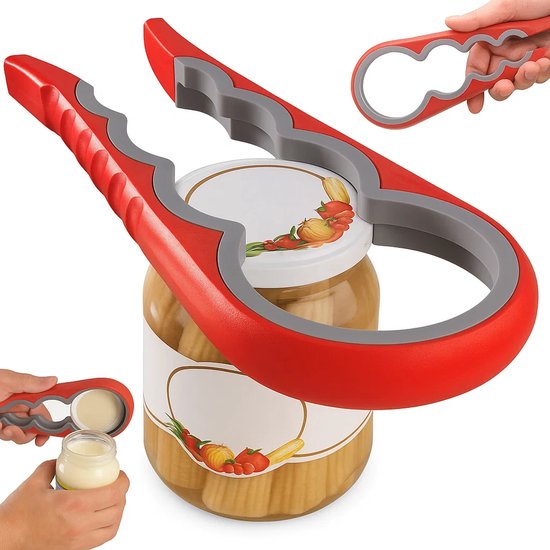 6-in-1 Opener I Multifunctionele Opener I Keuken Hulp opener I Pot I ...
