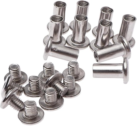 Allecto Plus - Set van 10 roestvrijstalen meubelschroeven (M5 x 6 mm ...