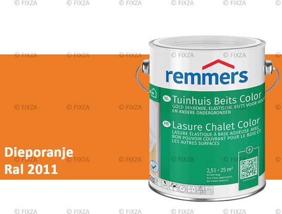 Remmers Tuinhuis beits Color RAL 2011 Dieporanje 2,5 Liter | bol