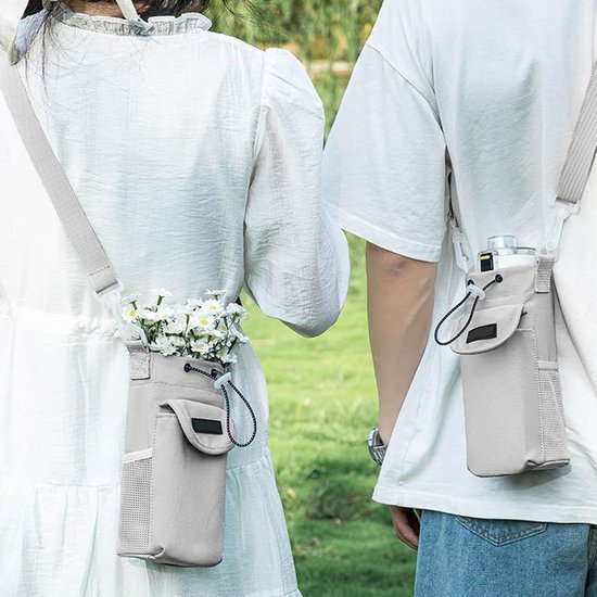 Waterfles Tas met Schouderband – Flessenhouder voor Reizen, Picknick ...