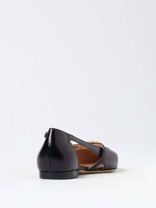 CutOut Leather Ballet Flats Wo - Black Flat Shoes | bol