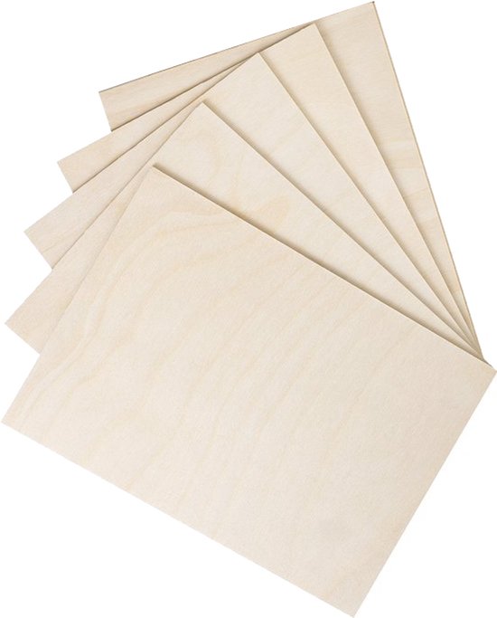 Multiplex plaat – populieren – 9 mm – 40x40 cm – per 3 stuks ...