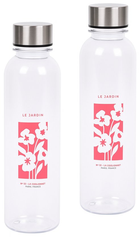 Set van 2 drinkflessen 500 ml – lekvrije kunststof waterflessen voor ...