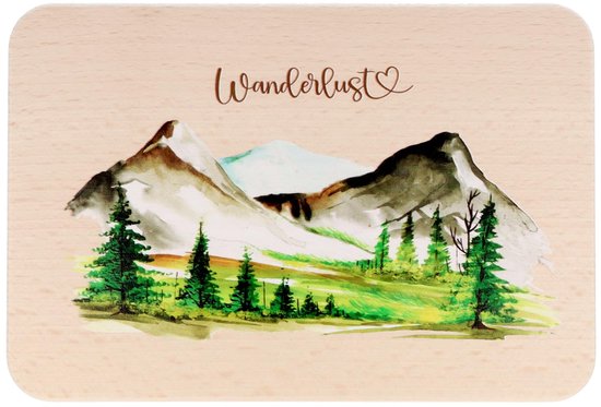 Spruchreif | Houten ontbijtplank met UV-print | Cadeau voor wandelaars ...