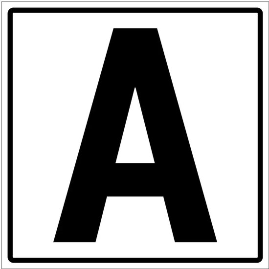 Letter A sticker - 10 x 10 cm | bol
