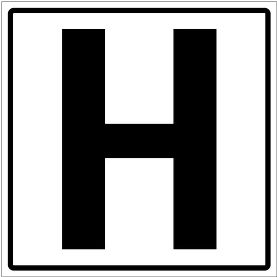 Letter H sticker - 40 x 40 cm | bol