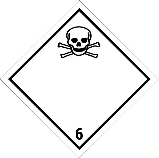 ADR klasse 6.1 giftige stoffen bord - Sign Again - 30 x 30 cm | bol