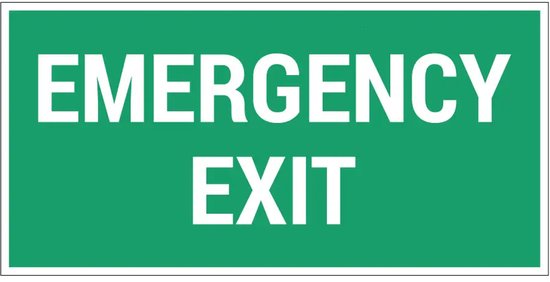 Emergency exit sticker - 15 x 7,5 cm | bol