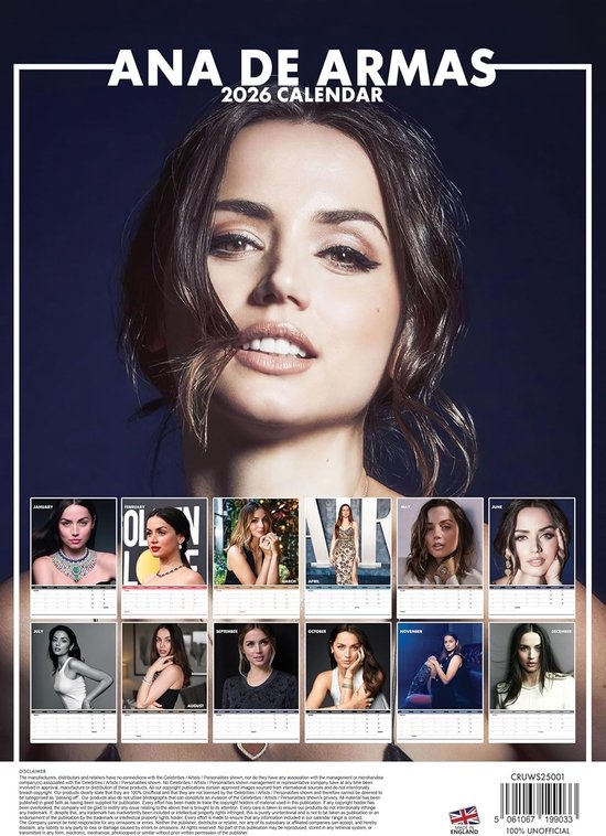 Ana De Armas Kalender 2026 | bol