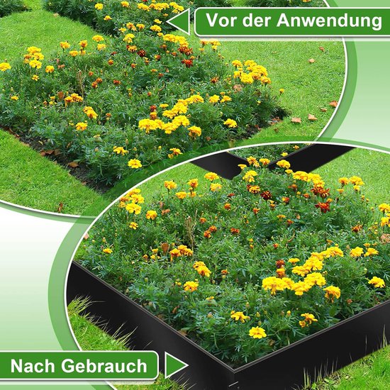 Gazonrand - metalen borderrand - 5 m - zwart - verzinkt - 100 x 15 cm | bol