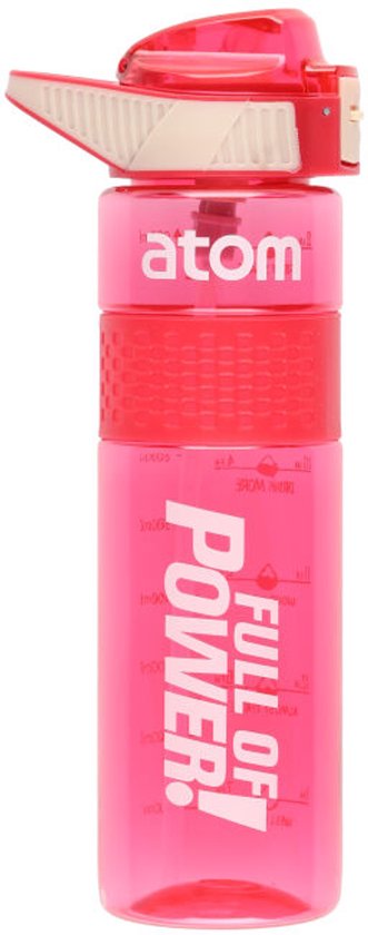Atom drinkfles | Rietje | 1000 ml | Roze | bol
