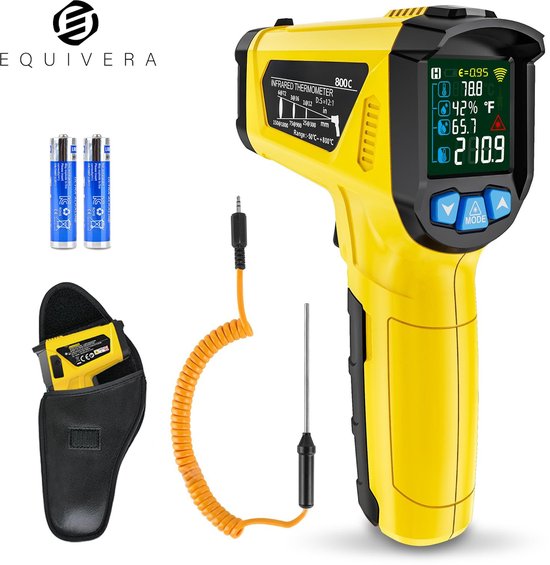 Equivera Infrarood Thermometer - Voorhoofd Thermometer - Laser ...