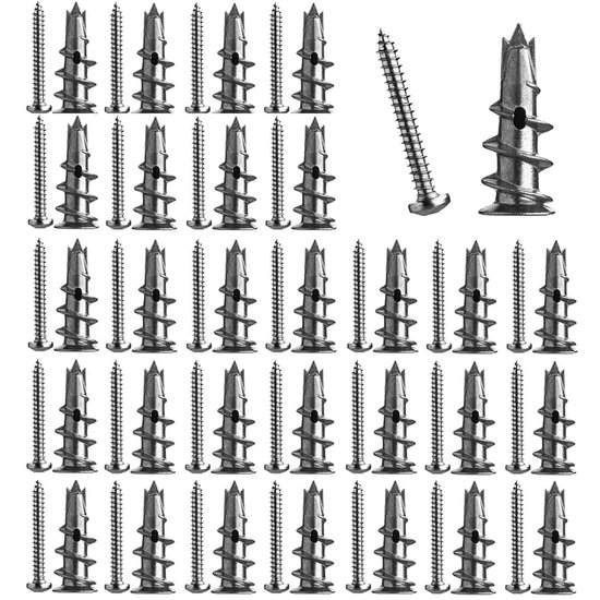 Allecto Plus - Gipsplaatpluggen en Schroeven - Set van 30 stuks - Voor ...