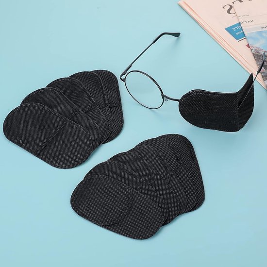Grevosea Adult Eye Patches, 12 Piece Eyepatch for Glasses Fabric Eye ...
