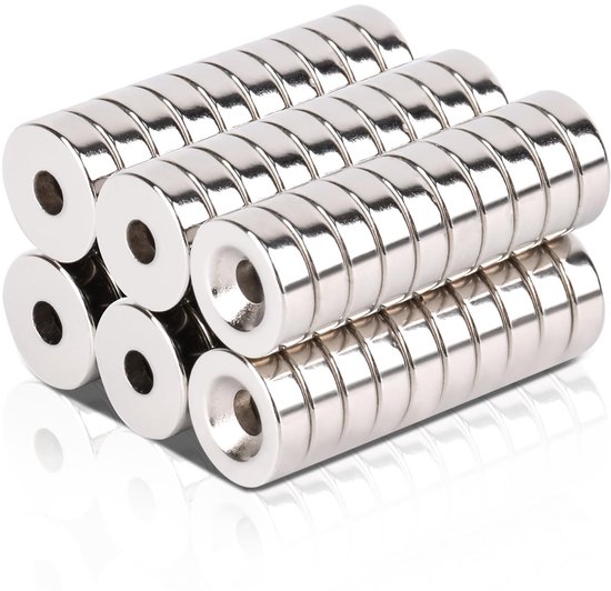 MIN CI 10X3mm neodymium magneten met gat, 60 stuks magneten met sterk ...