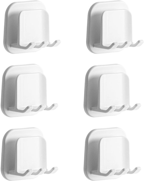 PYJLBX Tandenborstelhouder, 6-pack zelfklevende tandenborstelhouder,... | bol