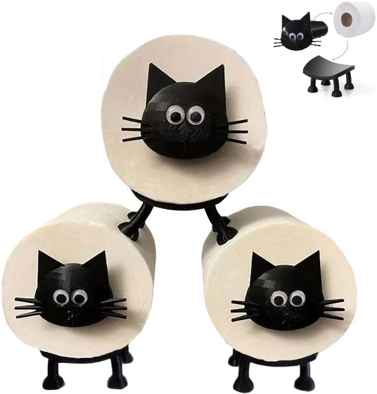 Toiletrolhouder in de vorm van een kat - Grappige 3D-geprinte ...