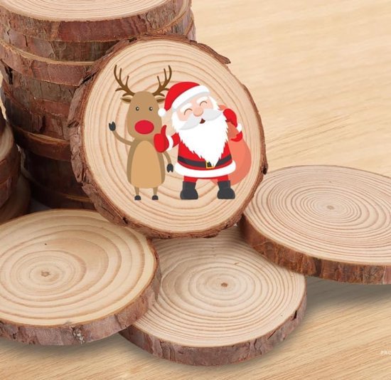 Pack of 20 houten schijven - 9-10 cm diameter - zonder gat - ronde ...