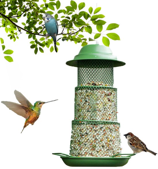 Kaizuca hangende voederbak voor vogels, weerbestendige metalen ...