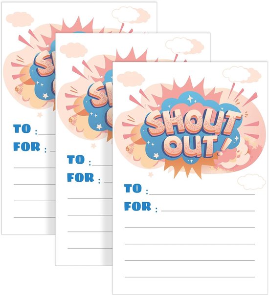 50 St Shout Out Cards - Schattige Erkenningskaarten voor Medewerkers ...
