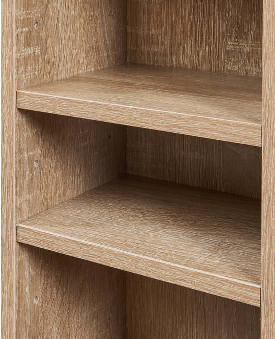 CD DVD kast Tynset vakkenkast met 12 vakken 175x20x20 cm sonoma eiken ...